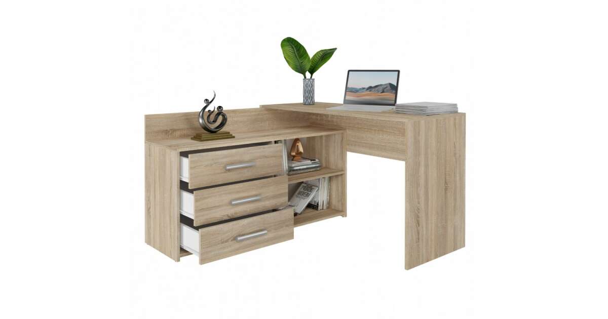 Sarok íróasztal / számítógép asztal - Holzmeister -120 x 120 cm ...