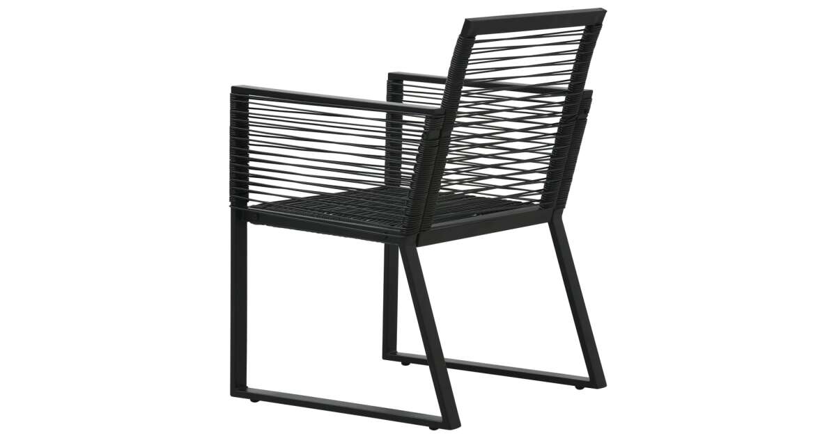 vidaXL 9 részes fekete PVC rattan kültéri étkezőgarnitúra | Pepita.hu