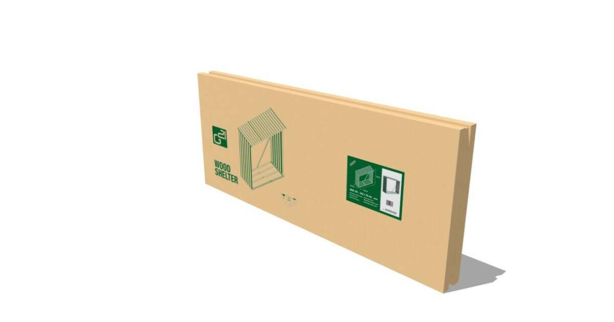 Brennholzaufbewahrung G21 WOH 136 - 182 x 75 cm, grün | Pepita.com