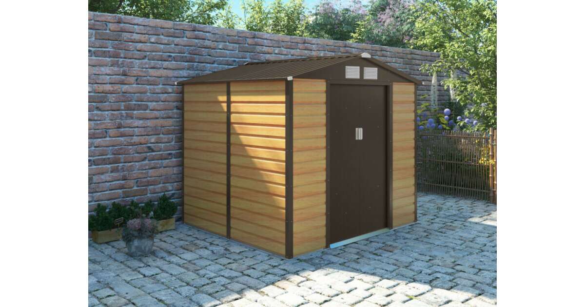 G21 Kerti Ház / Tároló - Fém - Barna - 213x191cm (GAH407) | Pepita.hu