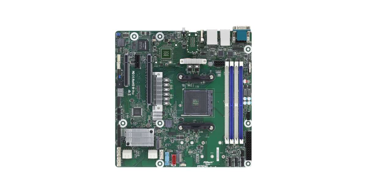 ASRock Rack X570D4U - motherboard - micro ATX - Socket AM4 - AMD X570 ...