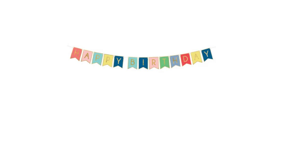 Happy birthday banner, színes 175 cm | Pepita.hu