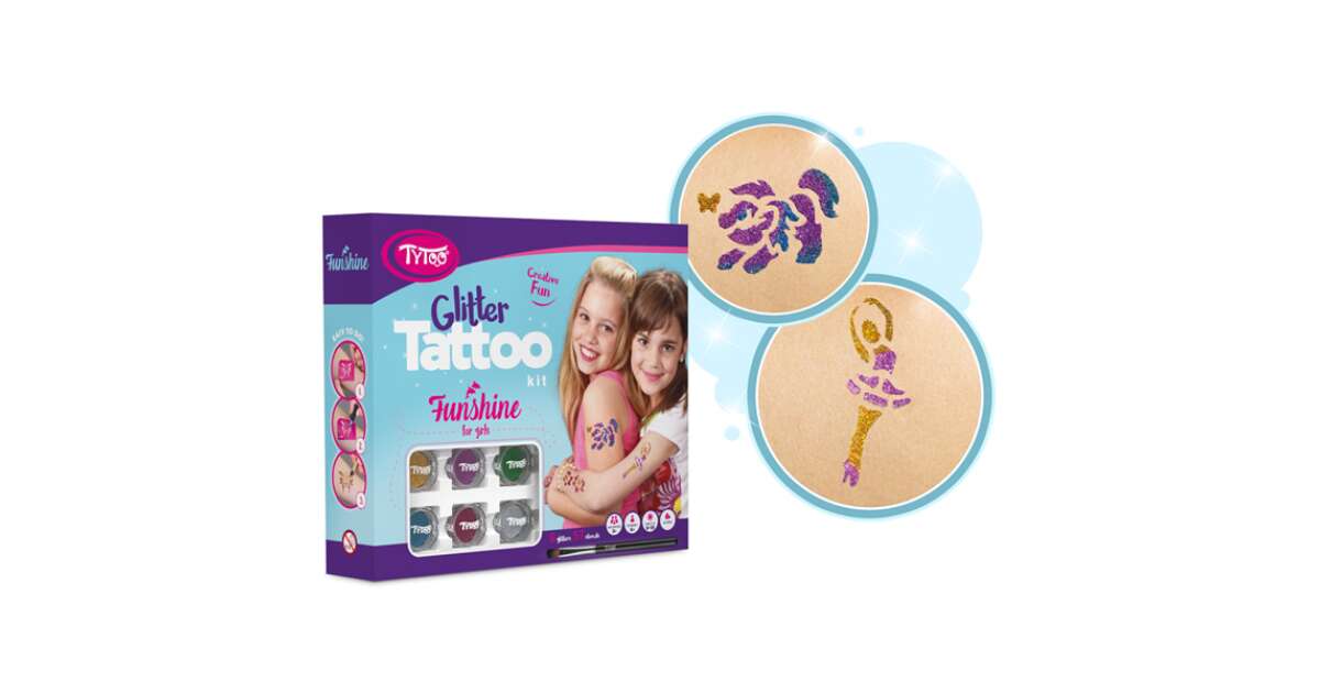 Funshine Lány Csillámtetoválás Szett - 57 Sablon | Pepita.hu