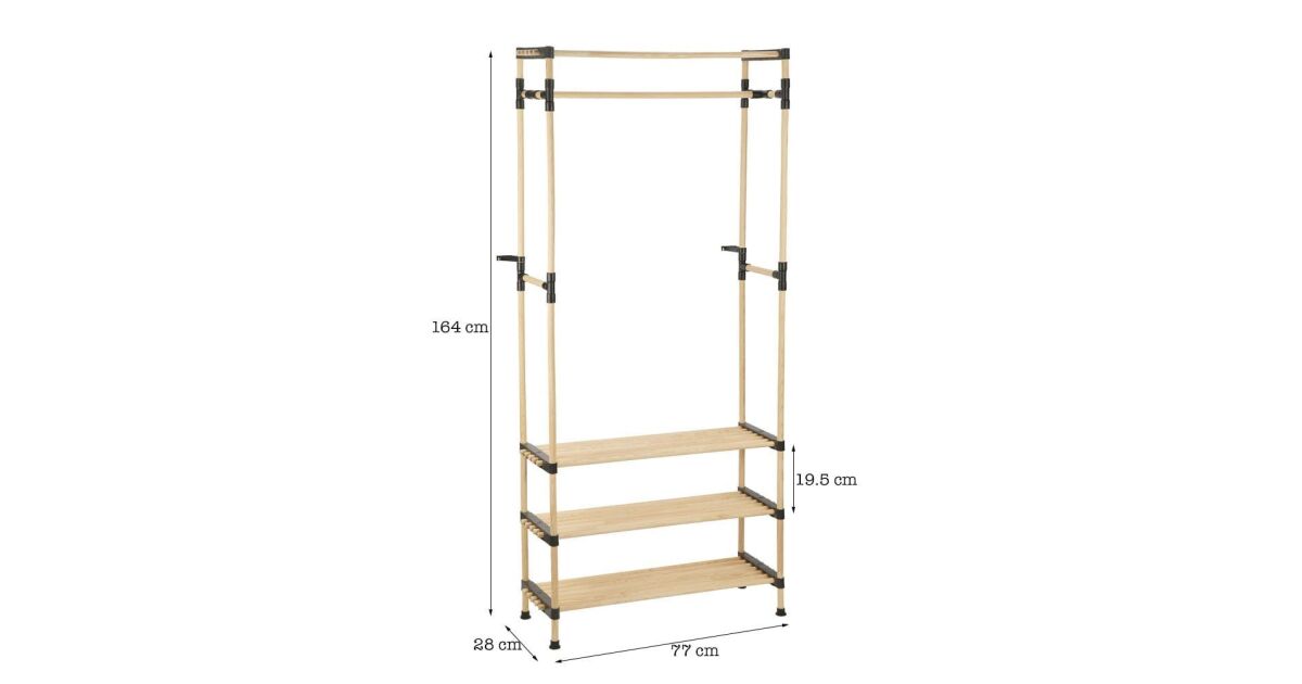 Raft modular universal, Quasar & Co.®, etajera cu polite pentru haine ...