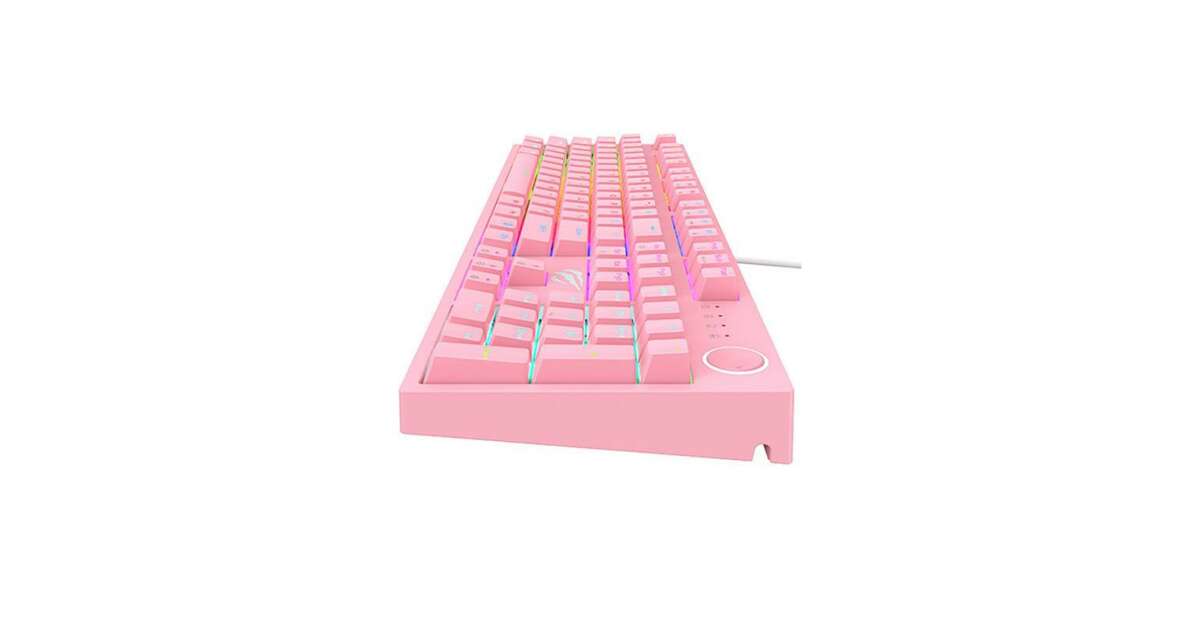 Tastatura mecanica gaming, Havit, RGB, Roz | Pepita.com