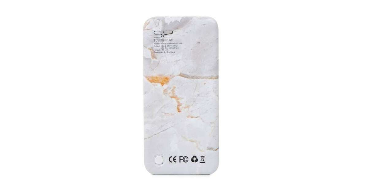 Powerbank PURIDEA S2 10 000 mAh Marble White | Pepita.hu