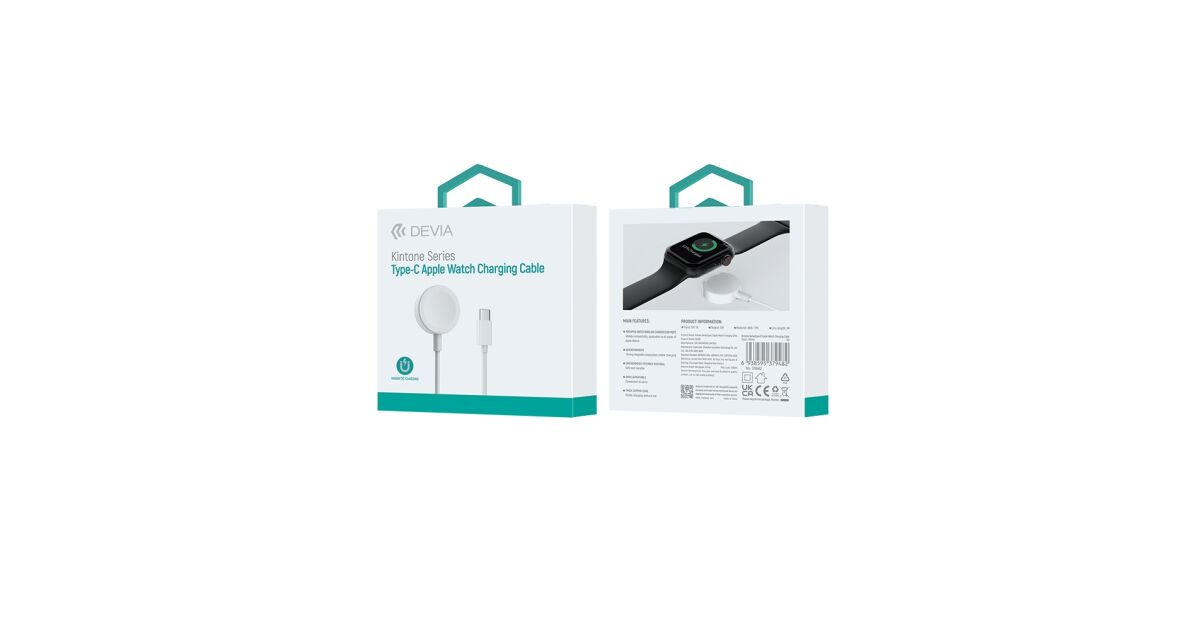 Cablu de încărcare magnetic Devia pentru ceas Apple Watch + cablu USB ...