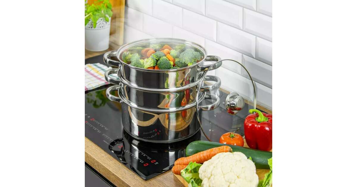 Kinghoff 4 részes pároló edény készlet Ø18 cm - 2.5L (KH-3316) | Pepita.hu