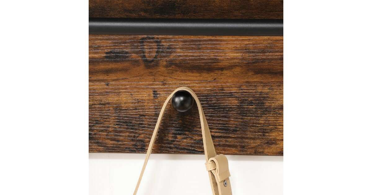 Fali polc / előszoba fogas - Vasagle Loft - 60 x 40 cm | Pepita.hu