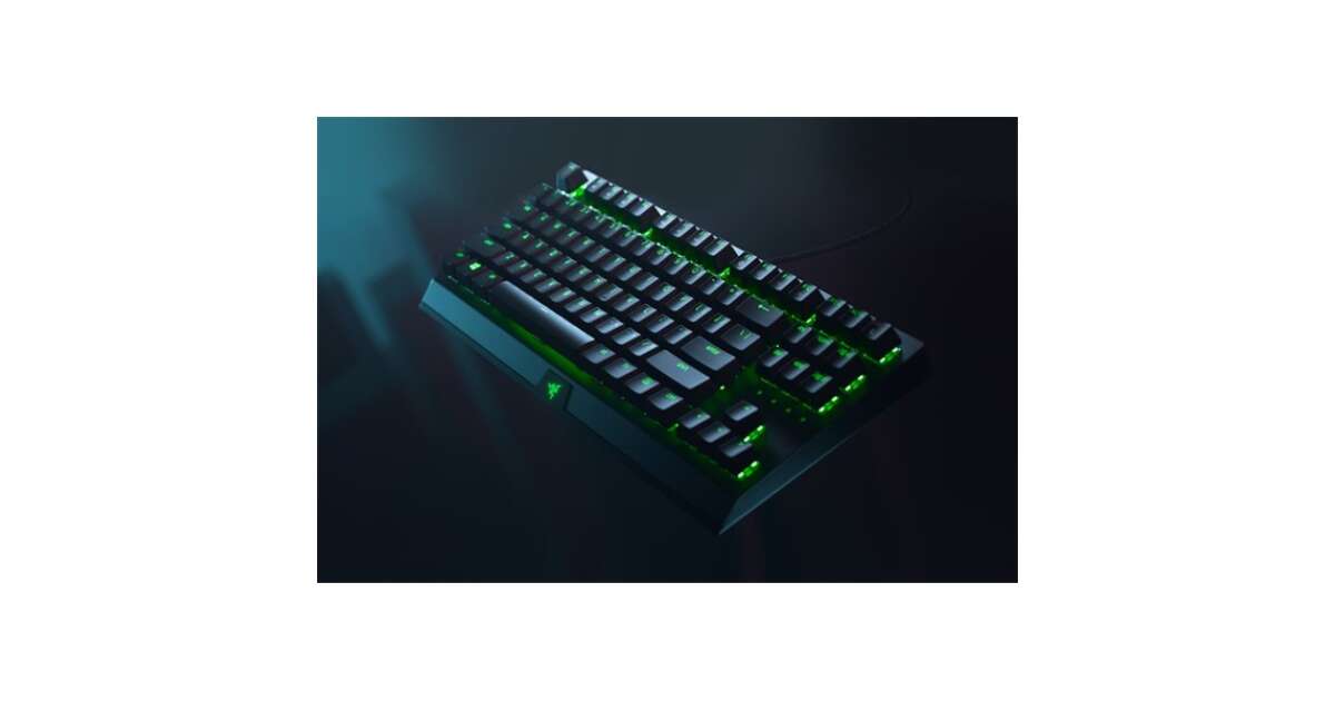 Razer BlackWidow V3 Tenkeyless Green Switch US billentyűzet fekete ...
