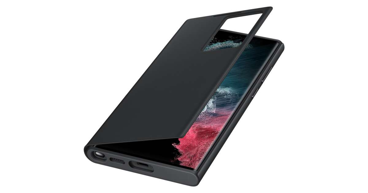 Samsung Galaxy S22 Ultra Smart Clear View tok fekete (EF-ZS908CBEGEE ...