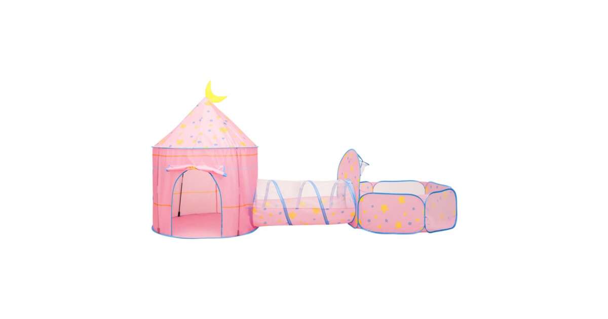 vidaXL Cort de joacă pentru copii, roz, 301x120x128 cm | Pepita.com