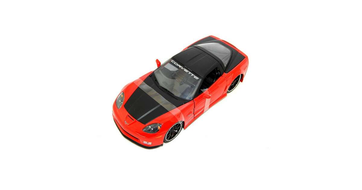 2006 Chevrolet Corvette Z06 piros modell autó 1:24 | Pepita.hu