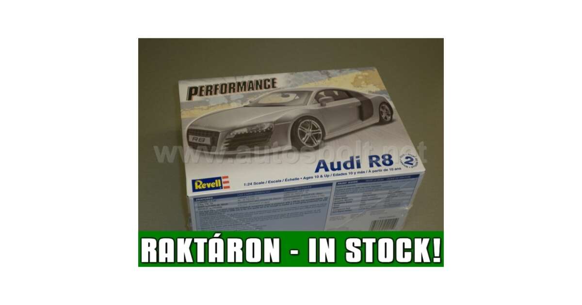 Revell Plastic Model Kit Audi R8 2008 Sports car 1:24 | Pepita.hu
