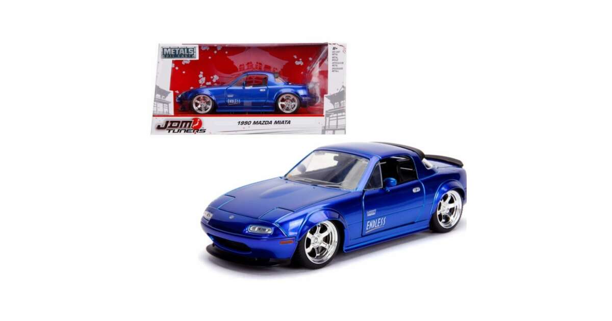 1990 Mazda Miata Candy Blue JDM T. modell autó 1:24 | Pepita.hu