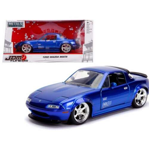 1990 Mazda Miata Candy Blue JDM T. modell autó 1:24 | Pepita.hu
