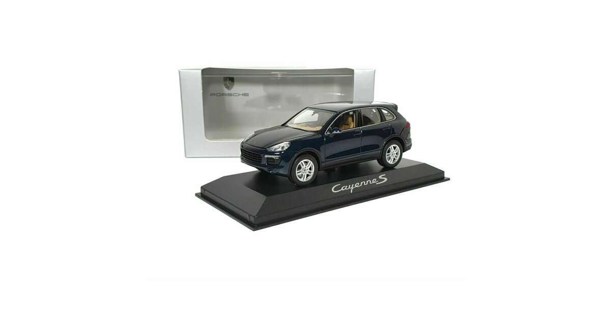 Porsche Cayenne S Moonlight Blau Metallic. 2014 modell autó 1:43 ...