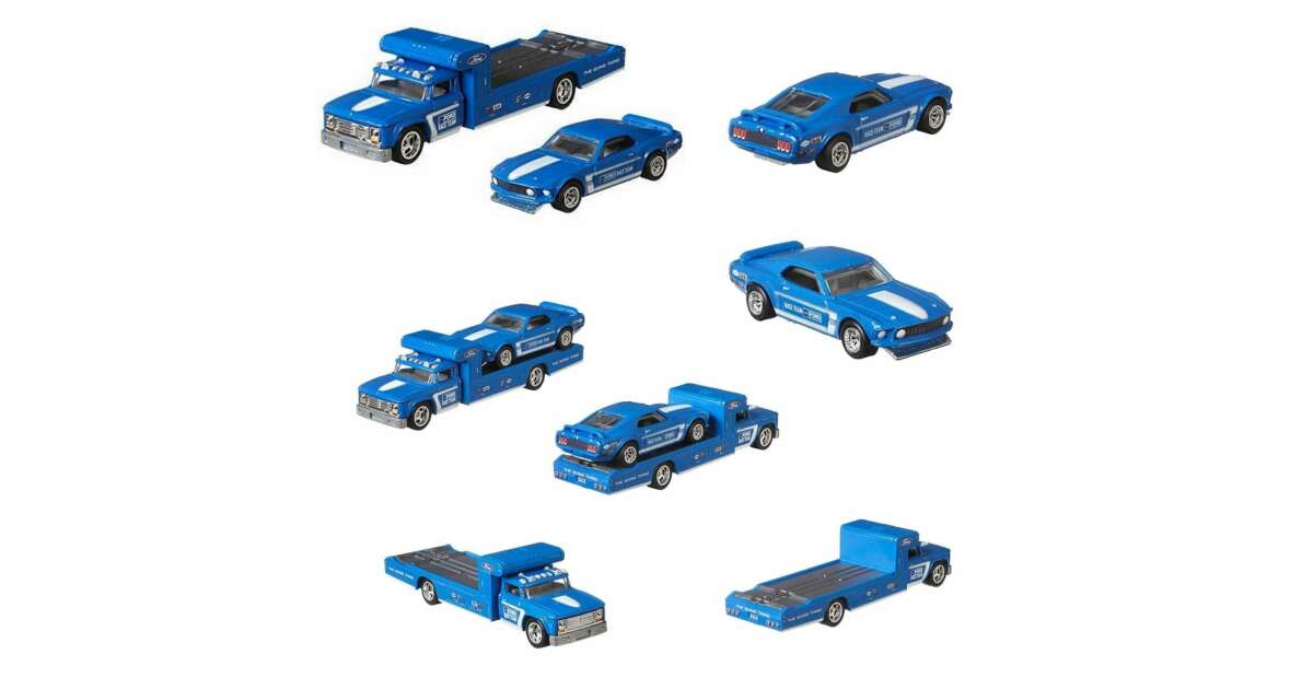 1969 Ford Mustang Boss 302 Retro rig#19 Premium Hotwheels 1:64 szett ...