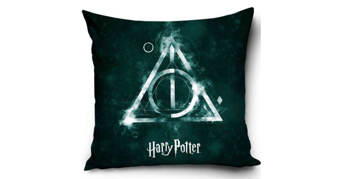 Harry Potter és a Halál ereklyéi jelkép díszpárna 40 x 40 cm | Pepita.hu