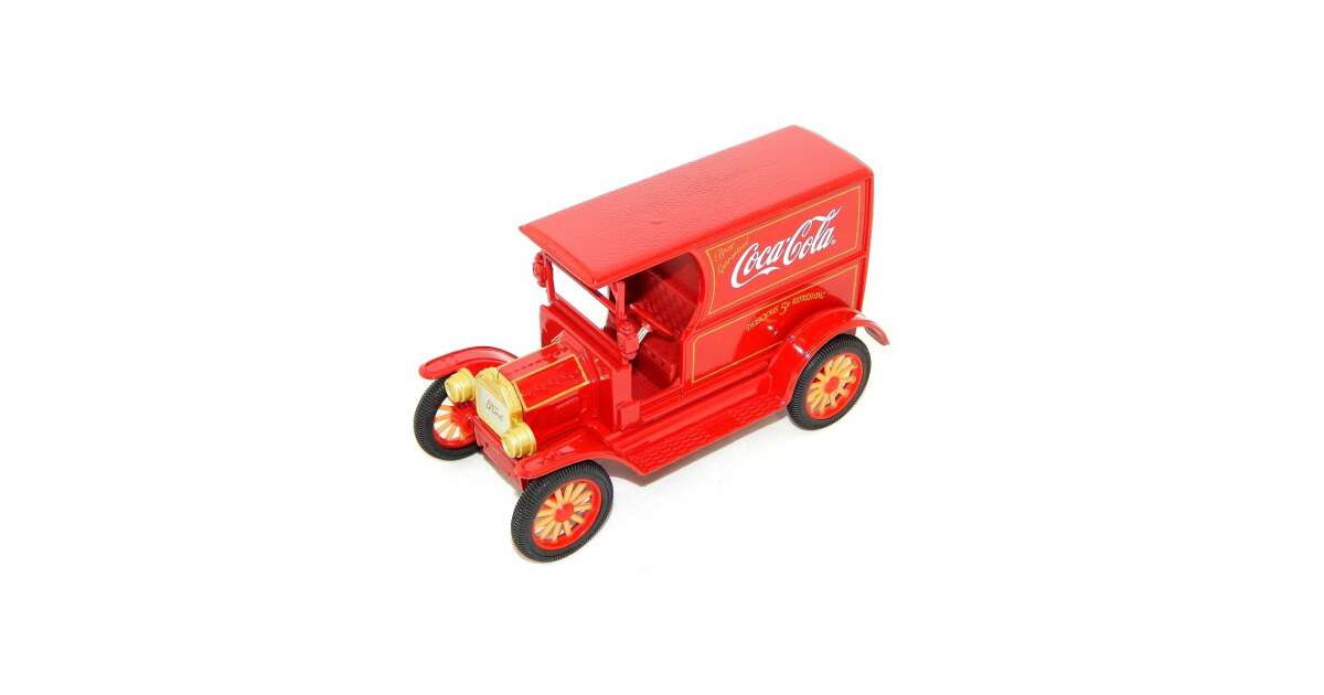 1917 Ford Model T Coca-Cola piros modell autó 1:24 | Pepita.hu