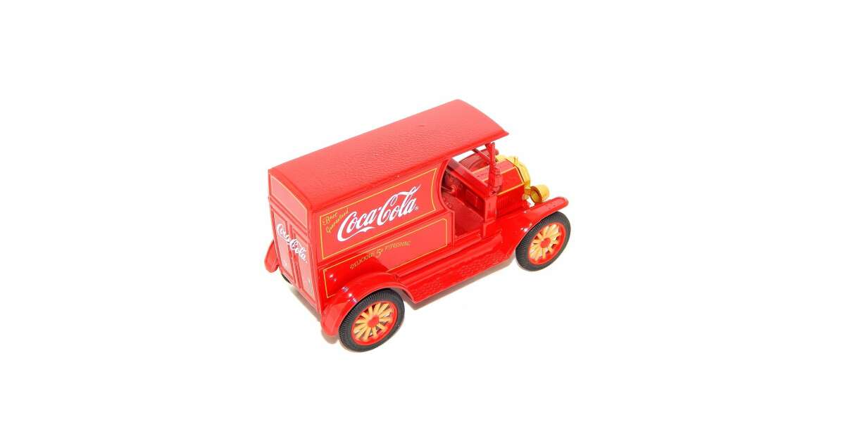 1917 Ford Model T Coca-Cola piros modell autó 1:24 | Pepita.hu