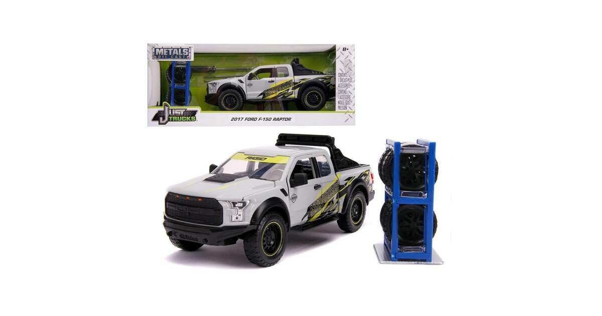 2017 Ford F-150 RAPTOR grey/striping szett modell autó 1:24 61913205