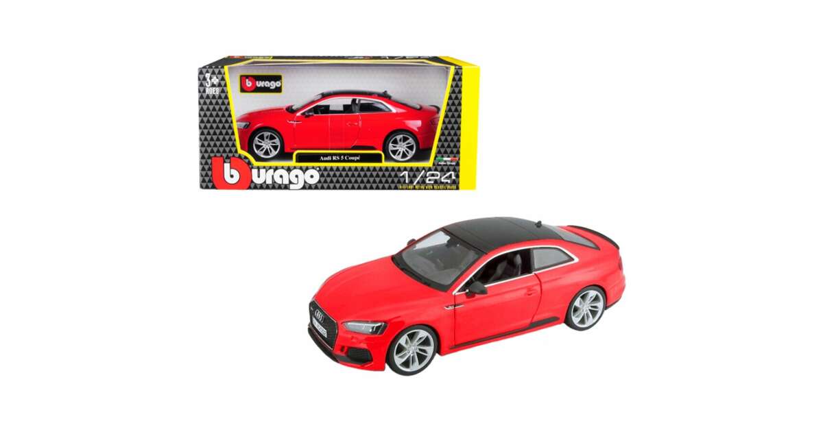 Audi RS 5 Coupé 2019 piros modell autó 1:24 | Pepita.hu