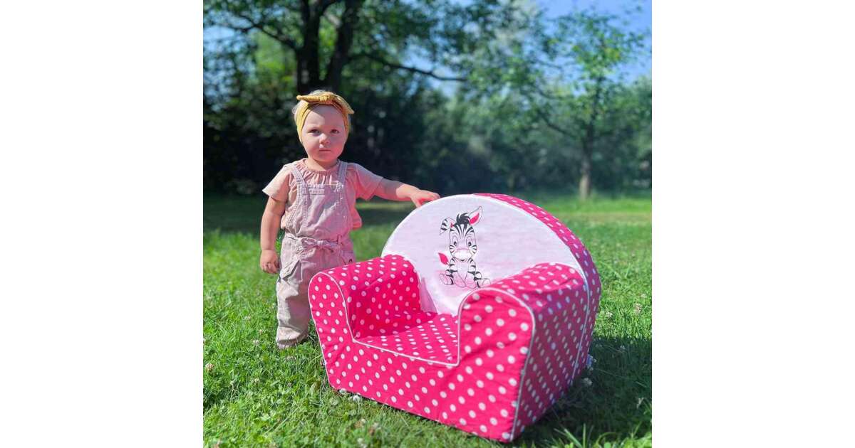 Gyermek fotel New Baby Zebra sötét rózsaszín | Pepita.hu