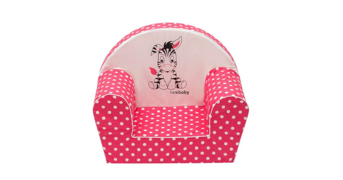 Gyermek fotel New Baby Zebra sötét rózsaszín | Pepita.hu