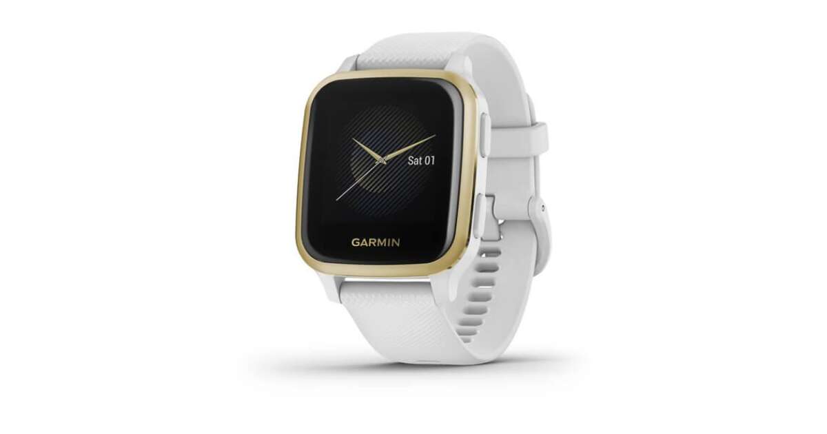Ceas Smartwatch Garmin Venu Sq, NFC, White/Light Gold | Pepita.hu