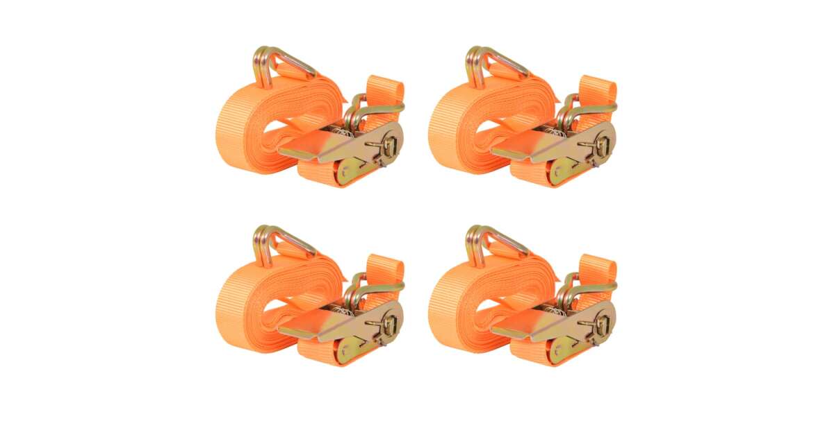 4 db narancssárga racsnis spanifer 0,4 tonna 6 m x 25 mm | Pepita.hu