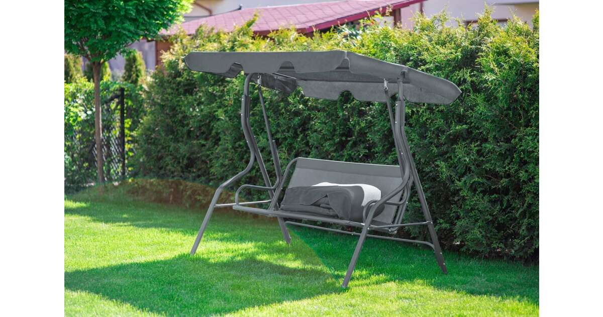 Funfit Garden Relax 3 személyes kerti Hintaágy #szürke | Pepita.hu