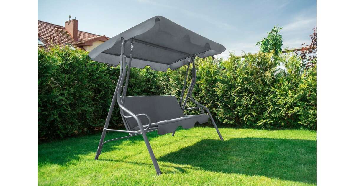 Funfit Garden Relax 3 személyes kerti Hintaágy #szürke | Pepita.hu