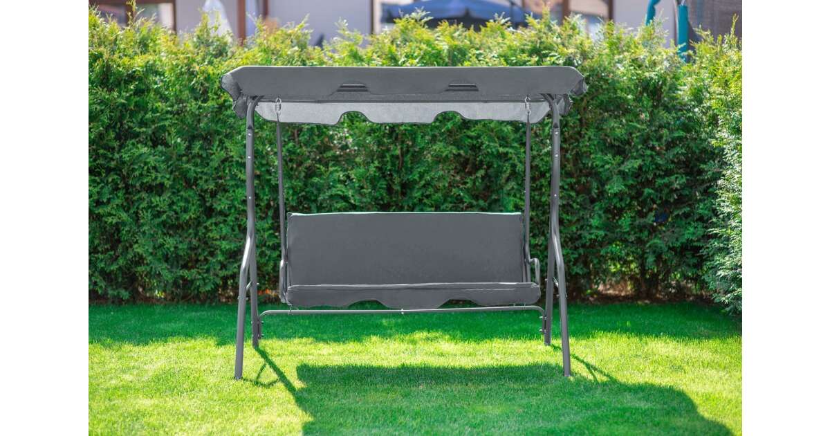 Funfit Garden Relax 3 személyes kerti Hintaágy #szürke | Pepita.hu