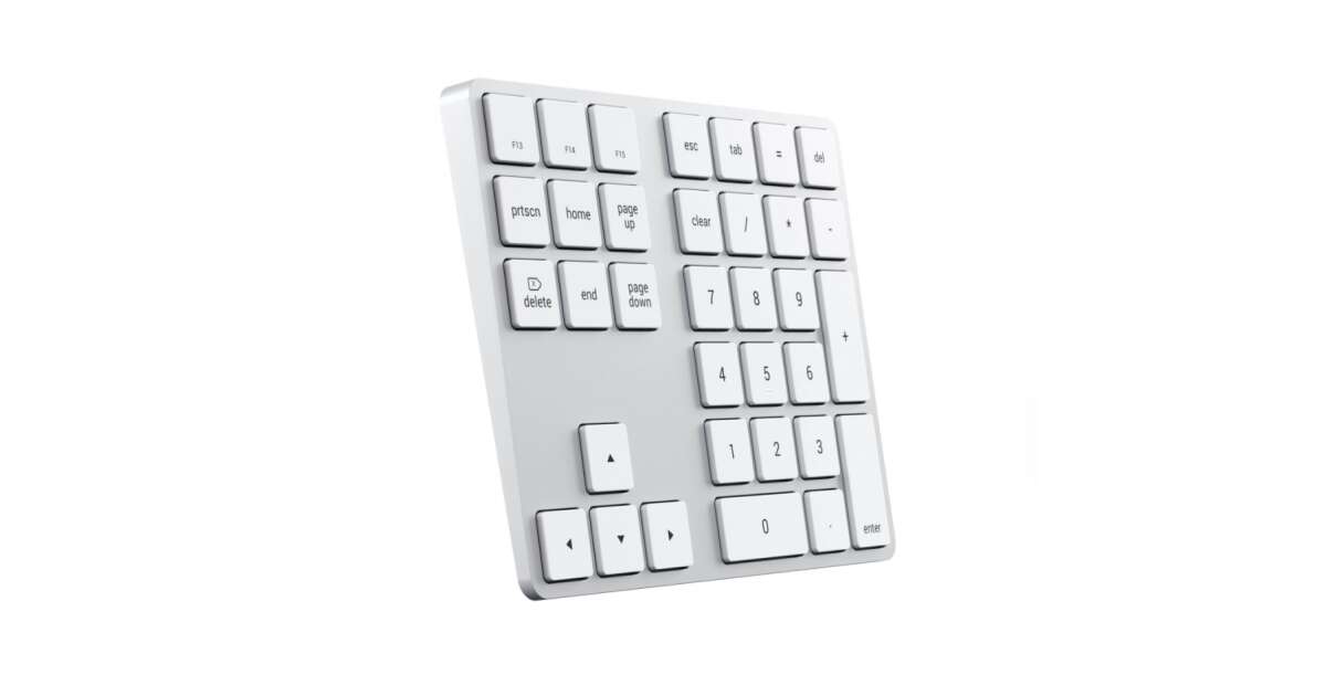 Satechi Aluminum Bluetooth Extended Keypad - Silver | Pepita.com