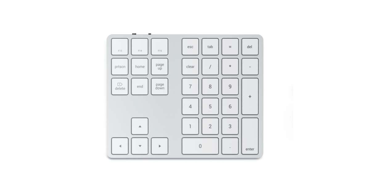 Satechi Aluminum Bluetooth Extended Keypad - Silver | Pepita.com