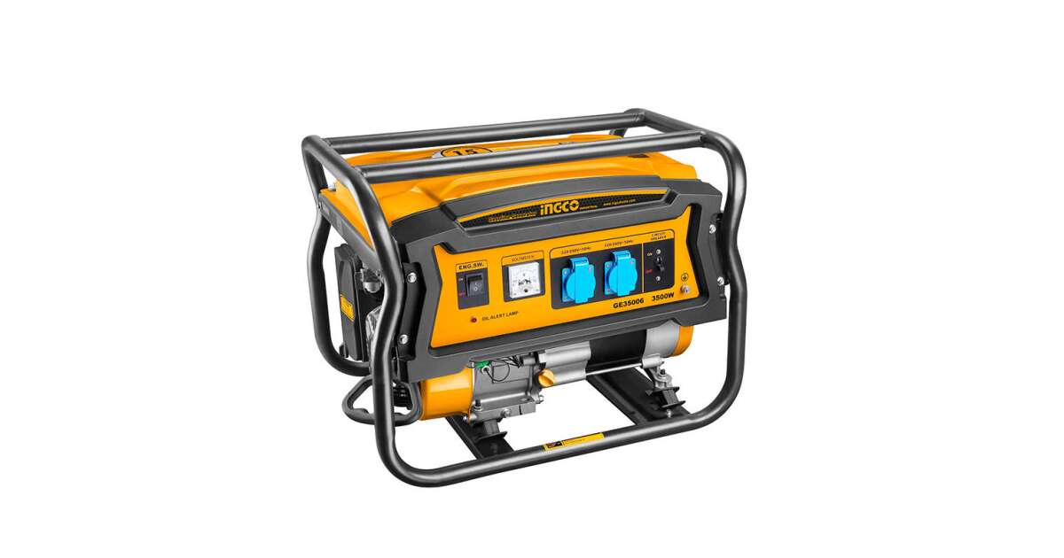 INGCO GE35006, 3500W, 7HP, AVR, benzinüzemű generátor | Pepita.hu