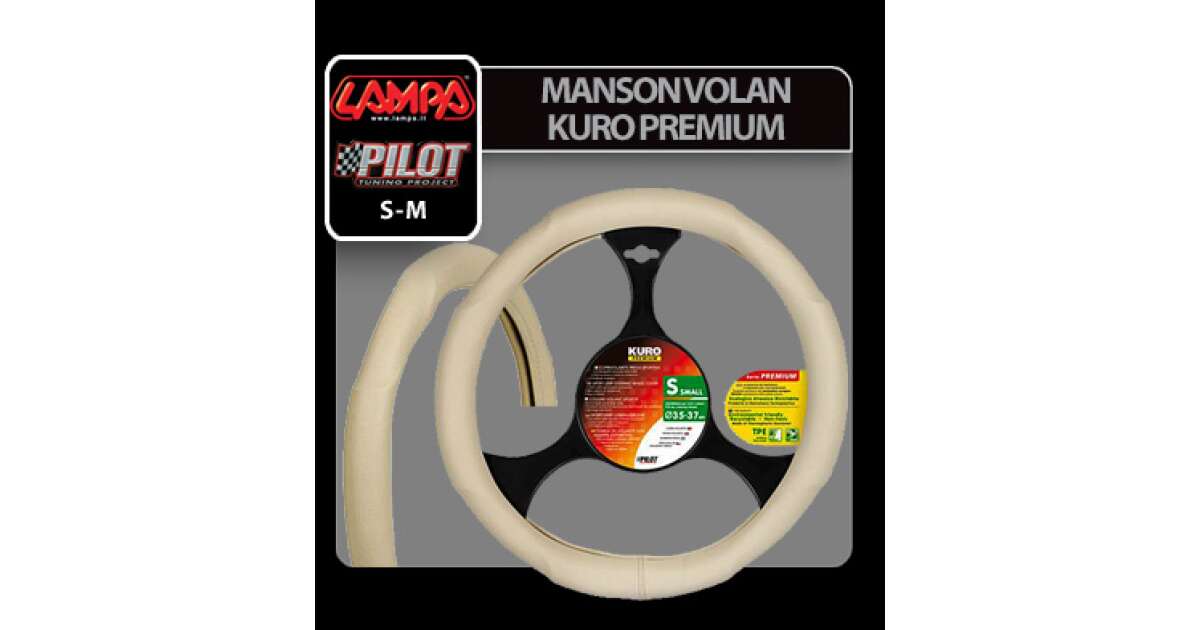 Kierownica Manson Kuro Premium – rozmiar M – średnica 37/39 cm – beżowa ...