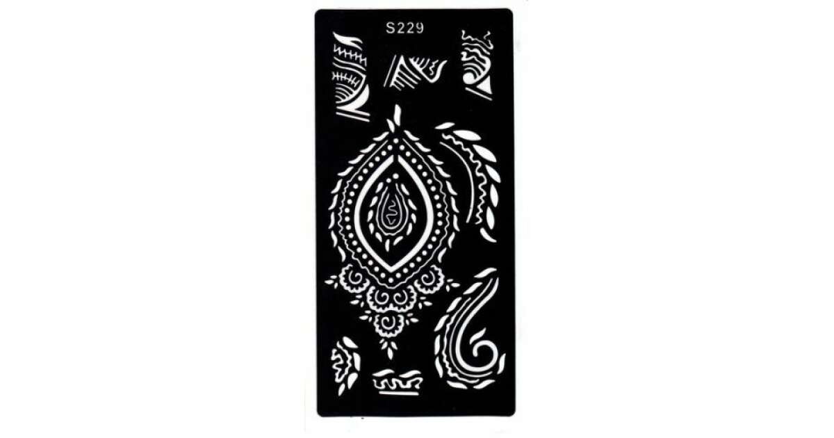Csillámtetováláshoz Henna tetováló sablon 10cmX18cm, S229 | Pepita.hu