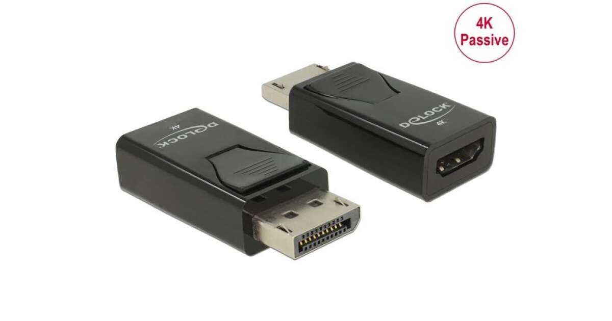 DeLock Adapter DisplayPort 1.2 male to HDMI female 4K Passive Black ...