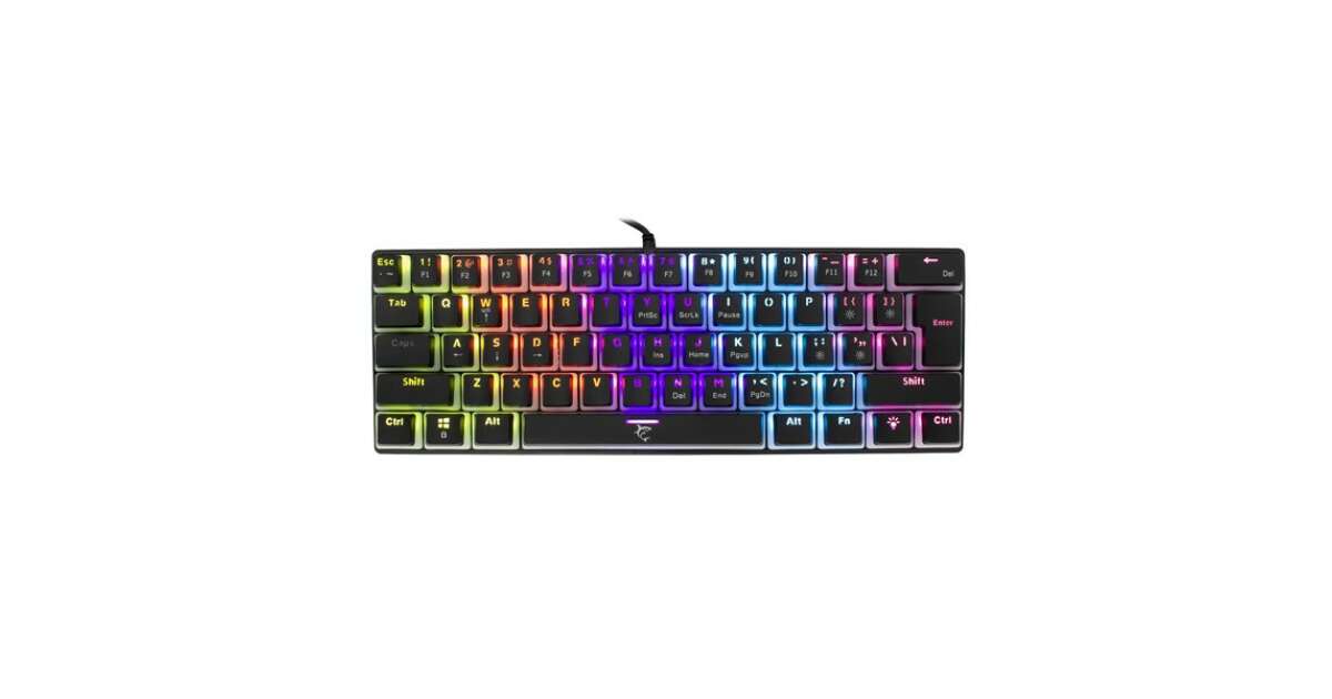 White Shark GK-2202B Ashiko Red Switches Mechanical 60% Gaming Keyboard ...