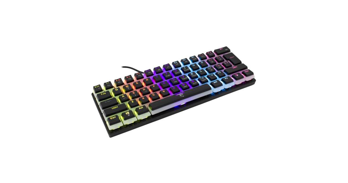 White Shark GK-2202B Ashiko Red Switches Mechanical 60% Gaming Keyboard ...