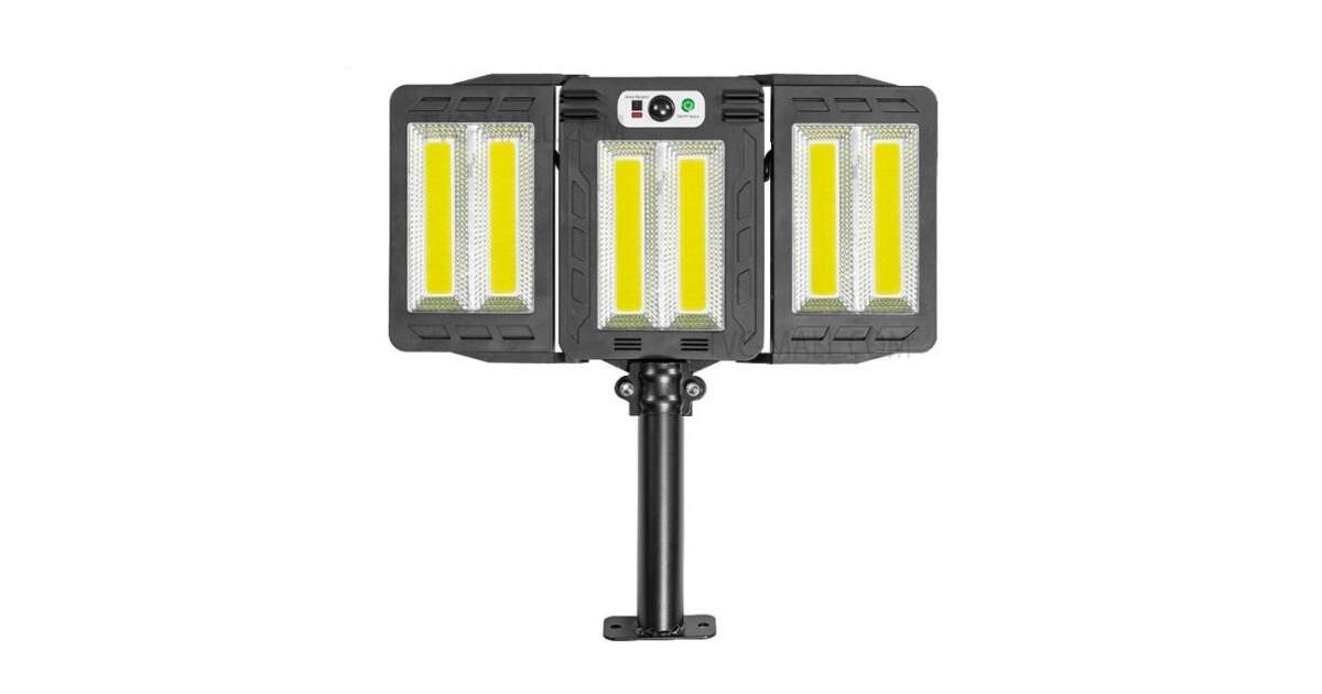 Napelemes tripla LED reflektor mozgásérzékelővel, távirányítóval - W785 ...