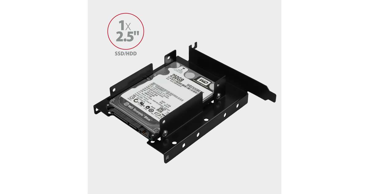 AXAGON RHD-P35 2x2.5 SSD/HDD & 1x3.5 HDD Bracket into PCI slot Black ...