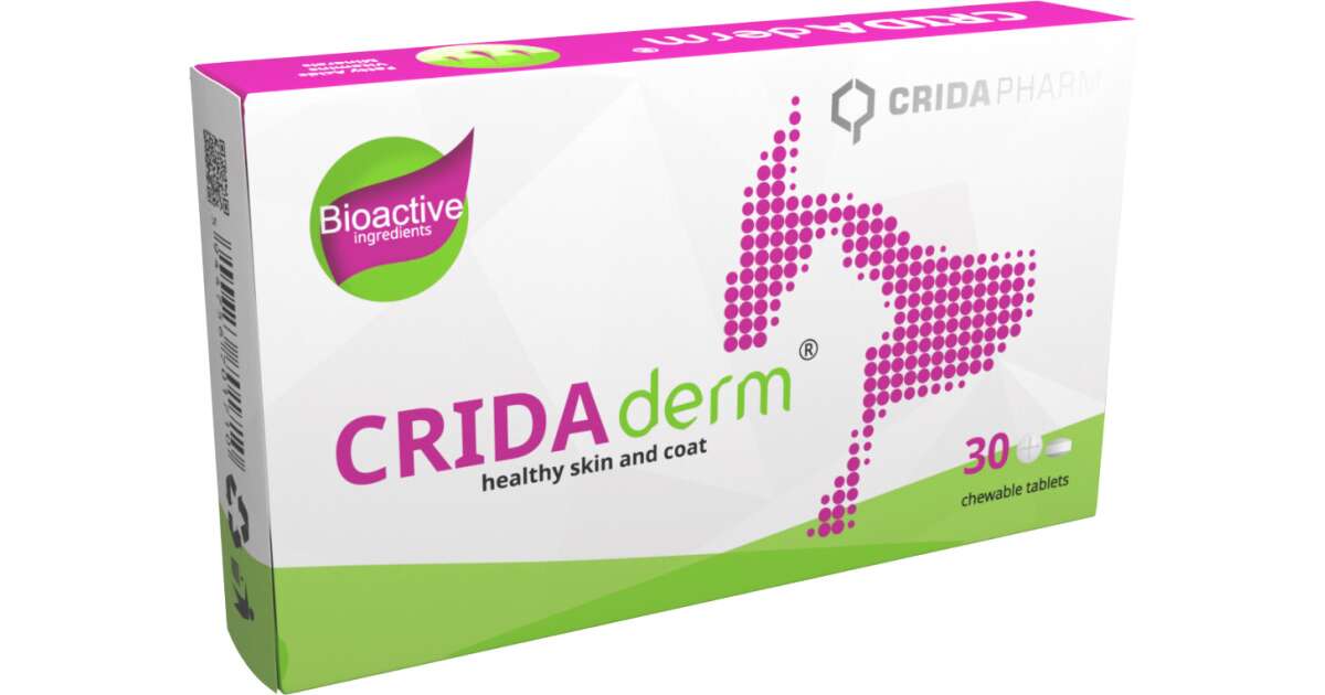 Crida Pharm CRIDAderm rágótabletta kutyáknak és macskáknak (30 tabletta) | Pepita.hu