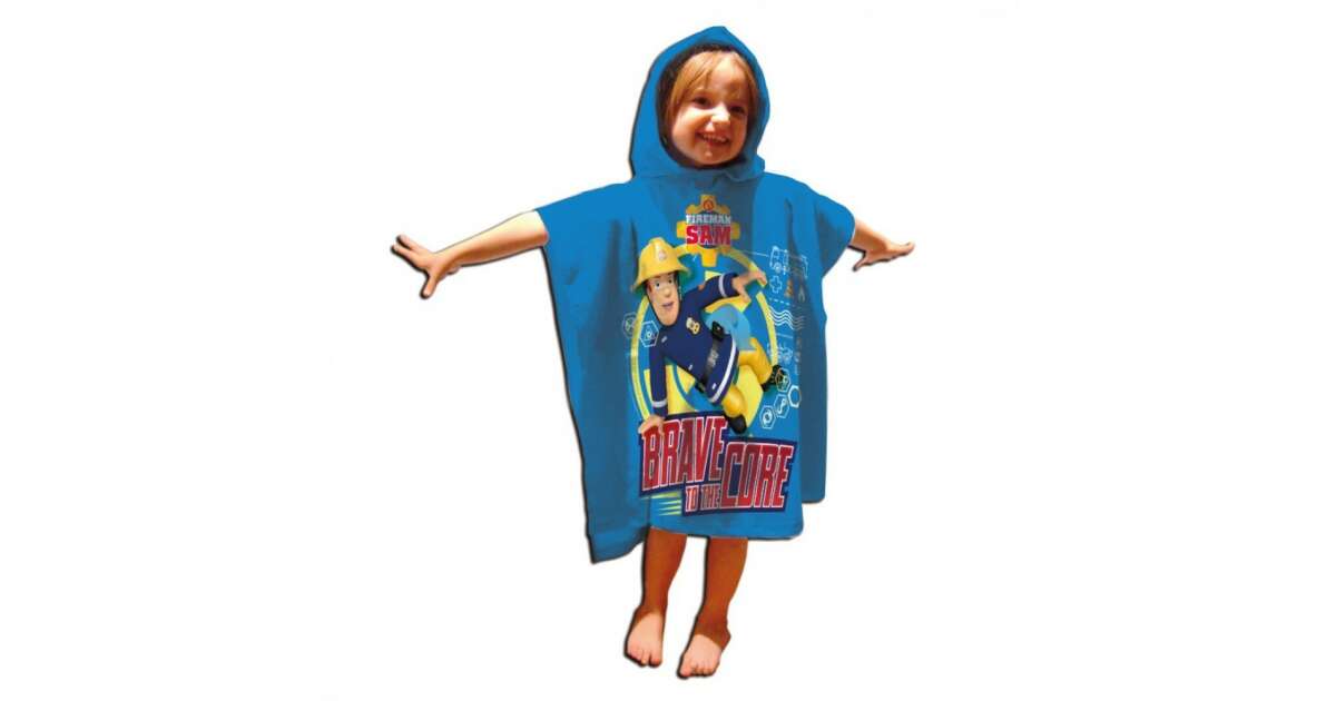Sam a tűzoltó Brave strand törölköző poncsó 60x120 cm | Pepita.hu