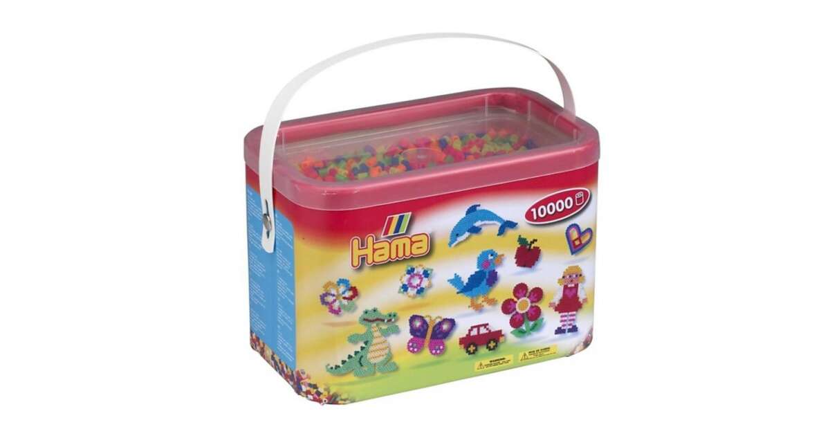 Hama Gyöngy készlet, 1000 db-os, zacskóban. 5 éves kortól. Neon mix ...