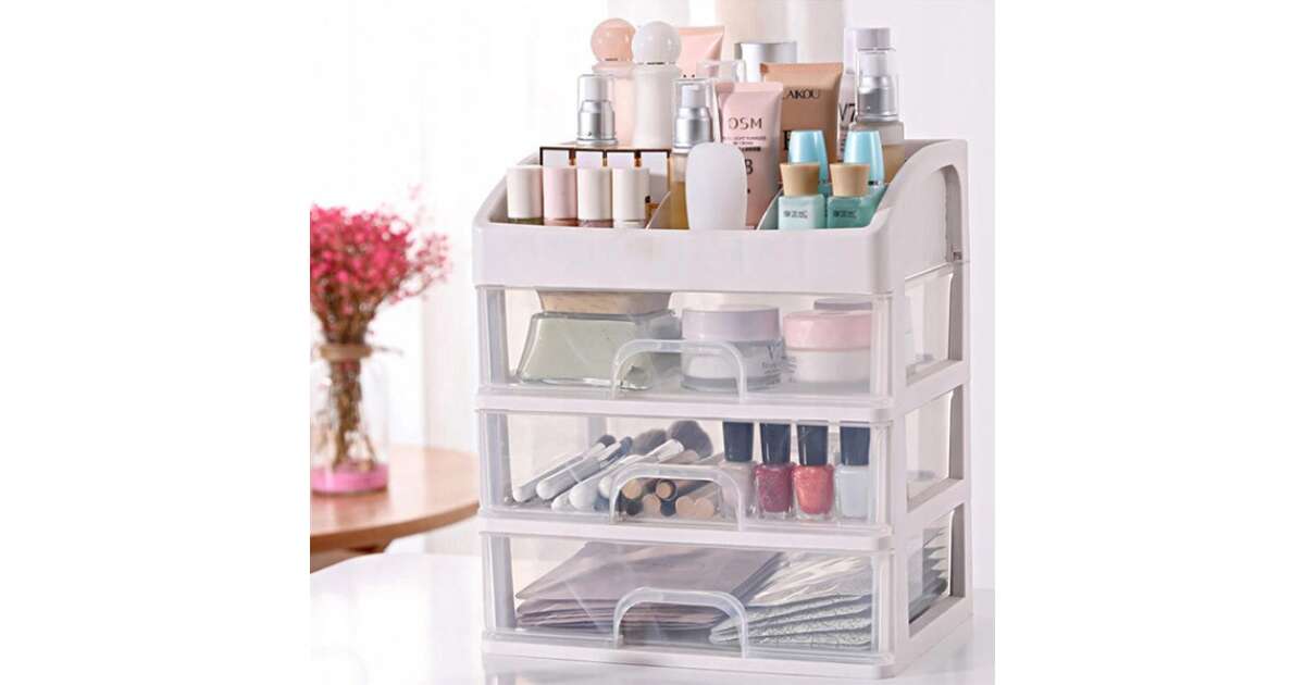 Smink / kozmetikai rendszerező – 3 fiókos | Pepita.hu