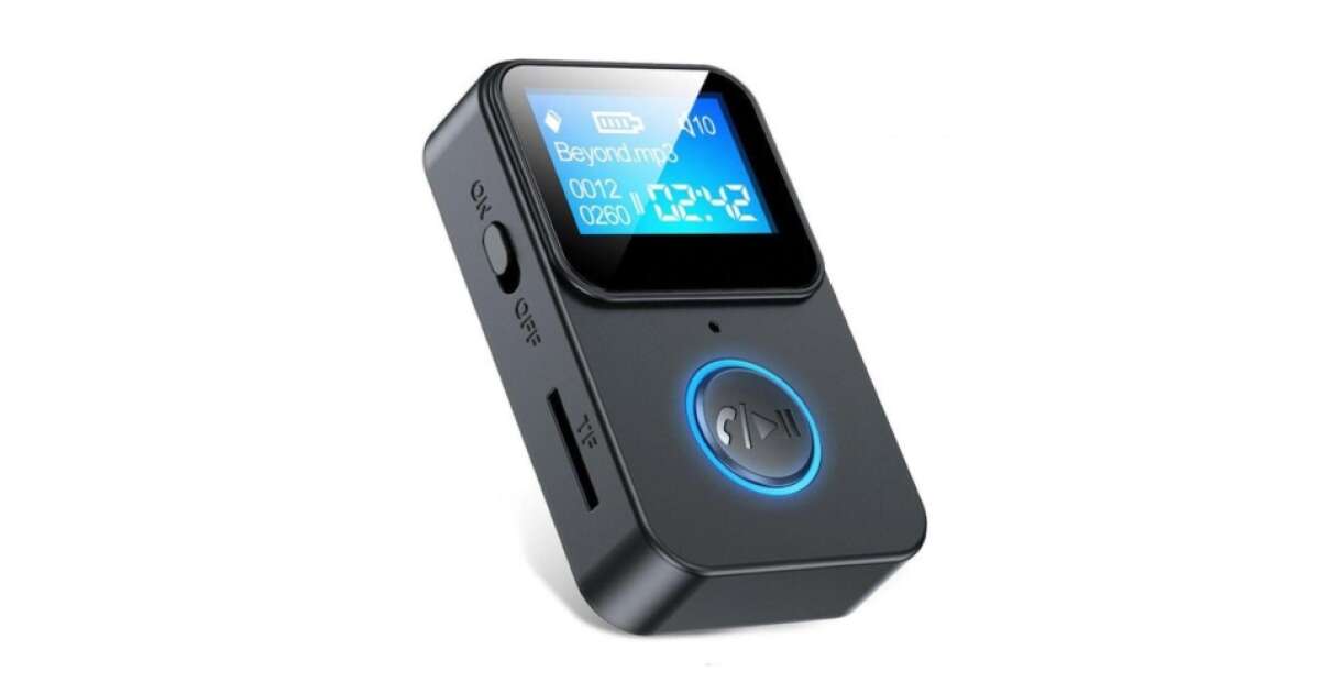 C33 Bluetooth 5.0 Mp3 lejátszó LCD kijelzővel, bluetooth vevő adapter ...