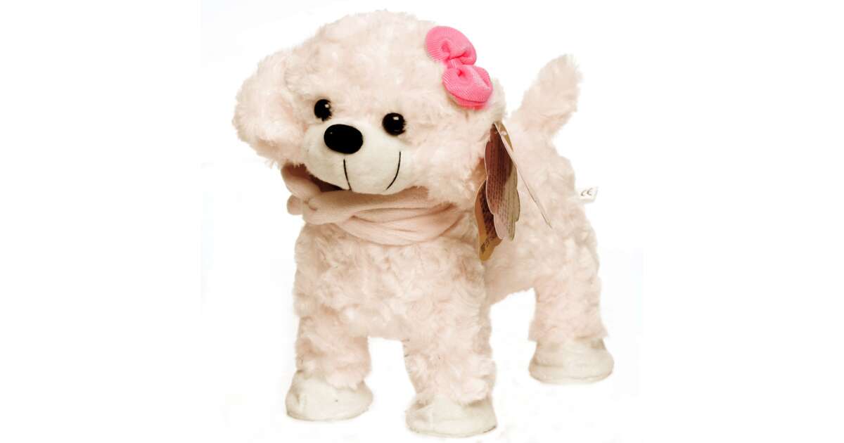 Sétáló, zenélő, ugató fehér kutya – pórázzal vezethető kutyus (BBJ) | Pepita.hu